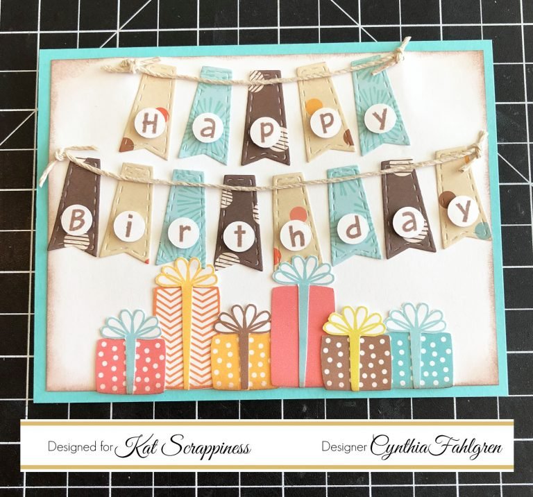“Happy Birthday” Flag Banner Card | Kat Scrappiness -Card Making ...
