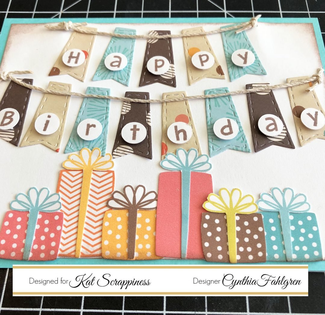 “Happy Birthday” Flag Banner Card | Kat Scrappiness -Card Making ...