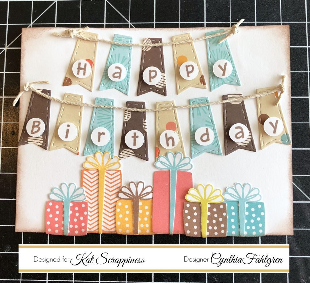 “Happy Birthday” Flag Banner Card | Kat Scrappiness -Card Making ...