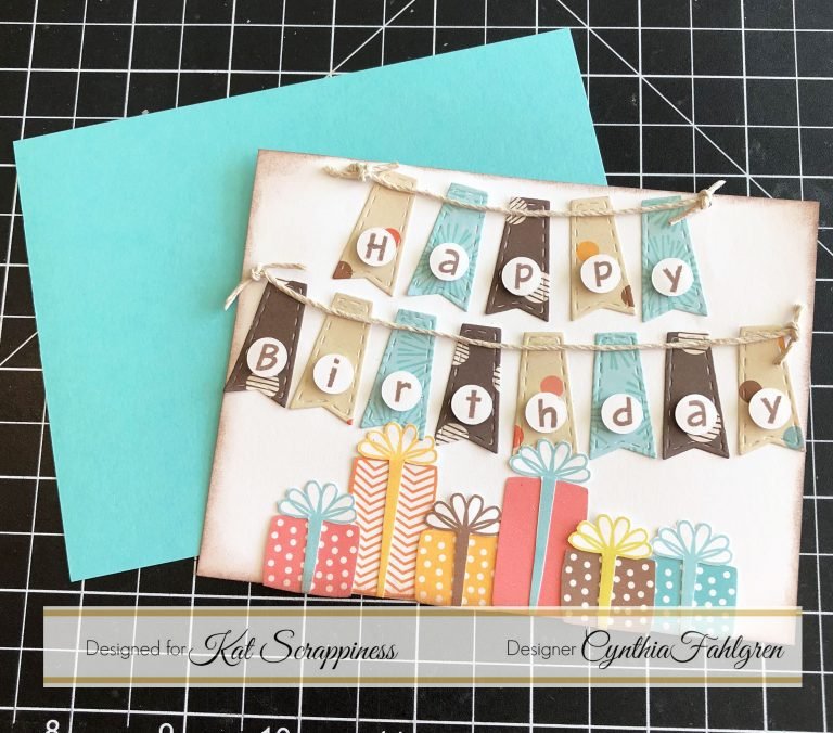 “Happy Birthday” Flag Banner Card | Kat Scrappiness -Card Making ...