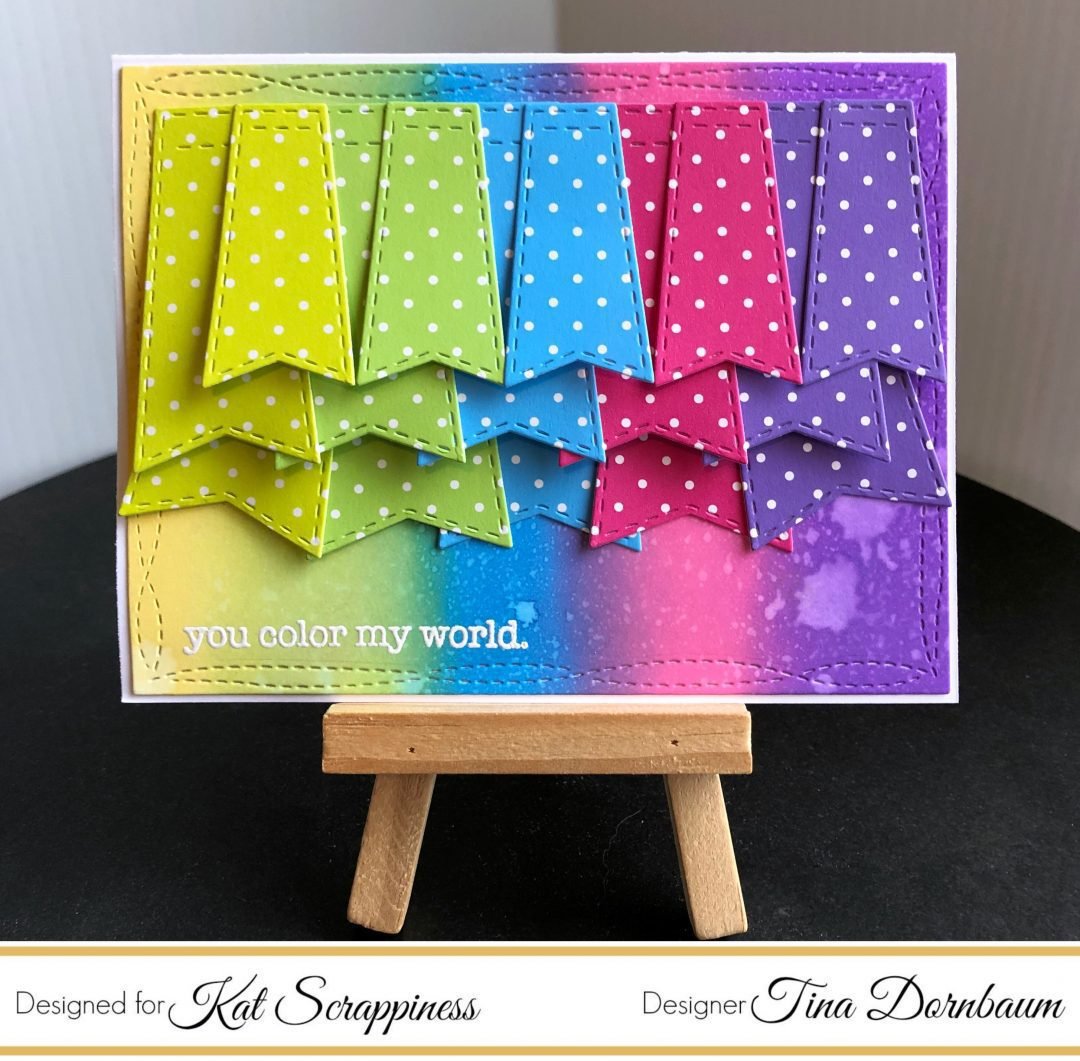 Kat Scrappiness -Card Making & Crafting Blog - Rainbow Polka Dot Flags ...