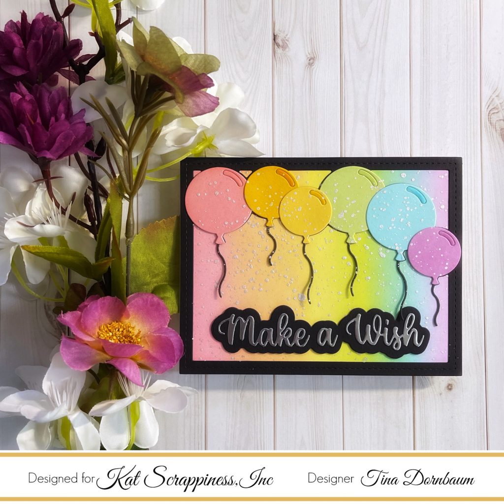 Rainbow Balloons Birthday Card | Kat Scrappiness Blog